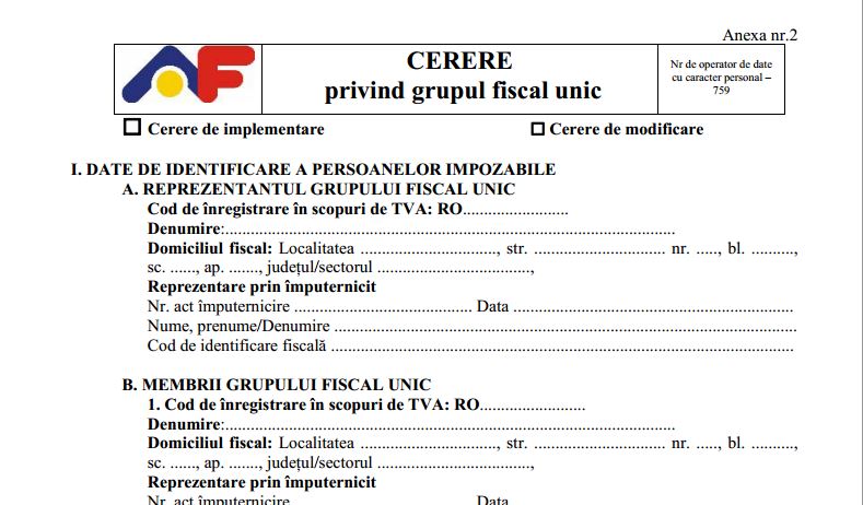 Grupul fiscal unic - procedura de înregistrare a apărut în Monitorul ...