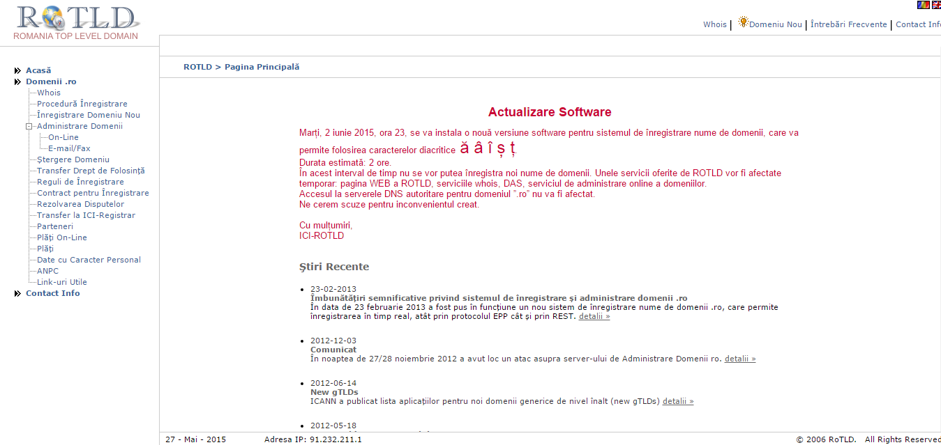 Diacritice permise în numele de domenii .ro pe Internet. ROTLD schimbă ...