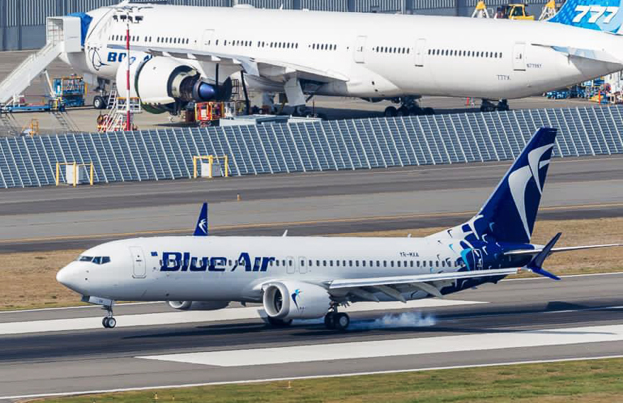 Blue Air a recepționat al patrulea avion Boeing 737-8 MAX - Economica.net