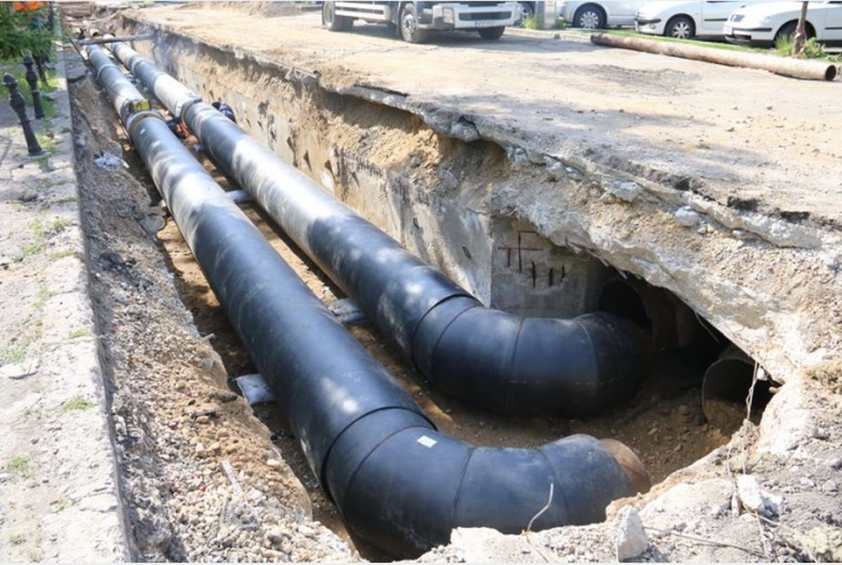 Un tronson reabilitat de termoficare de 1,5 kilometri din magistrala ...