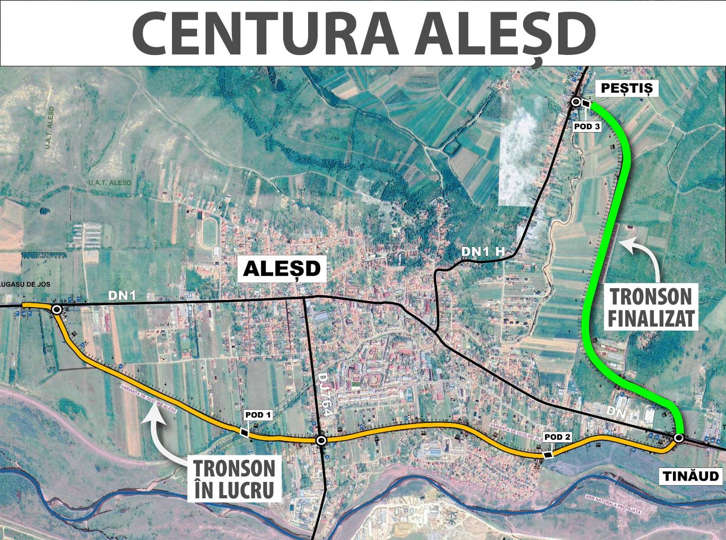 Centura Aleșd, deschisă traficului pe un tronson. Este printre primele ...