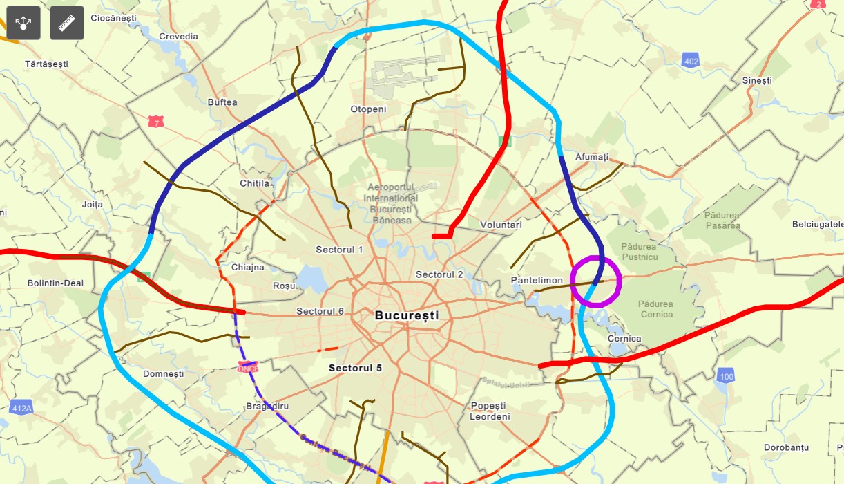 Autostrada Bucureștiului: Stadiul lucrărilor la intersecțiile cu A1, A2 ...