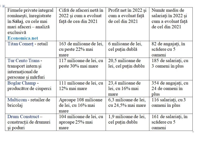 Cele mai puternice firme private integral româneşti din fiecare judeţ ...