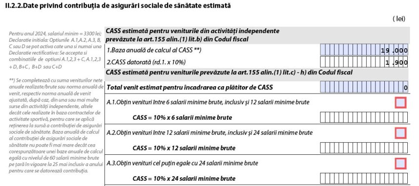 CASS pentru venituri din activităţi independente în 2024 sub șase salarii minime. Când nu ...