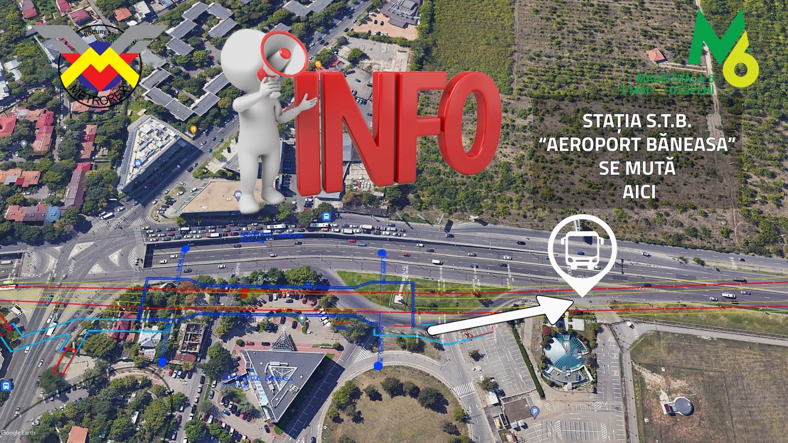 Metroul de Otopeni: Stația STB "Aeroport Băneasa" va fi mutată pentru lucrări la M6 - Metrorex ...