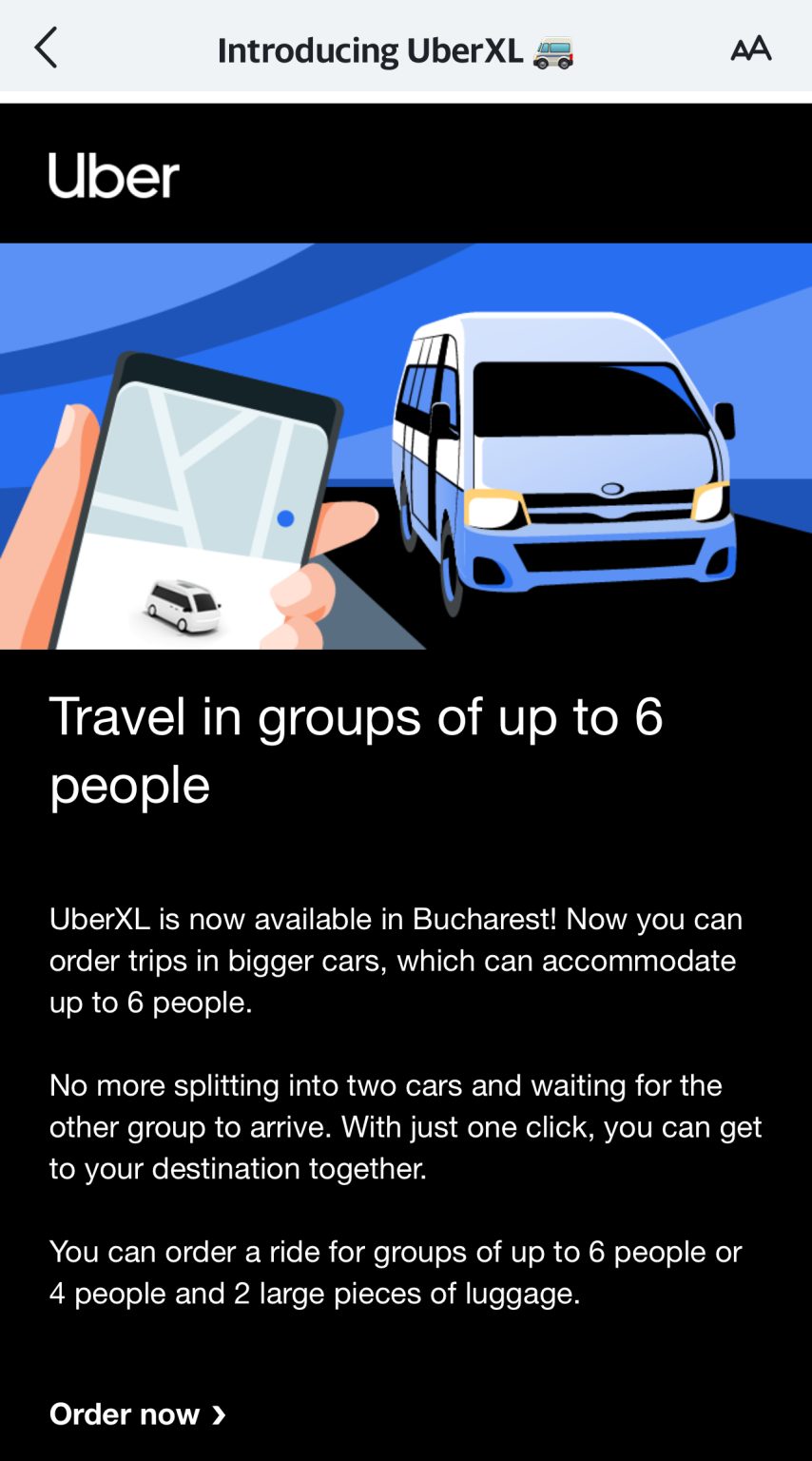 Uber introduce în România serviciul XL pentru grupuri de până la 6 ...