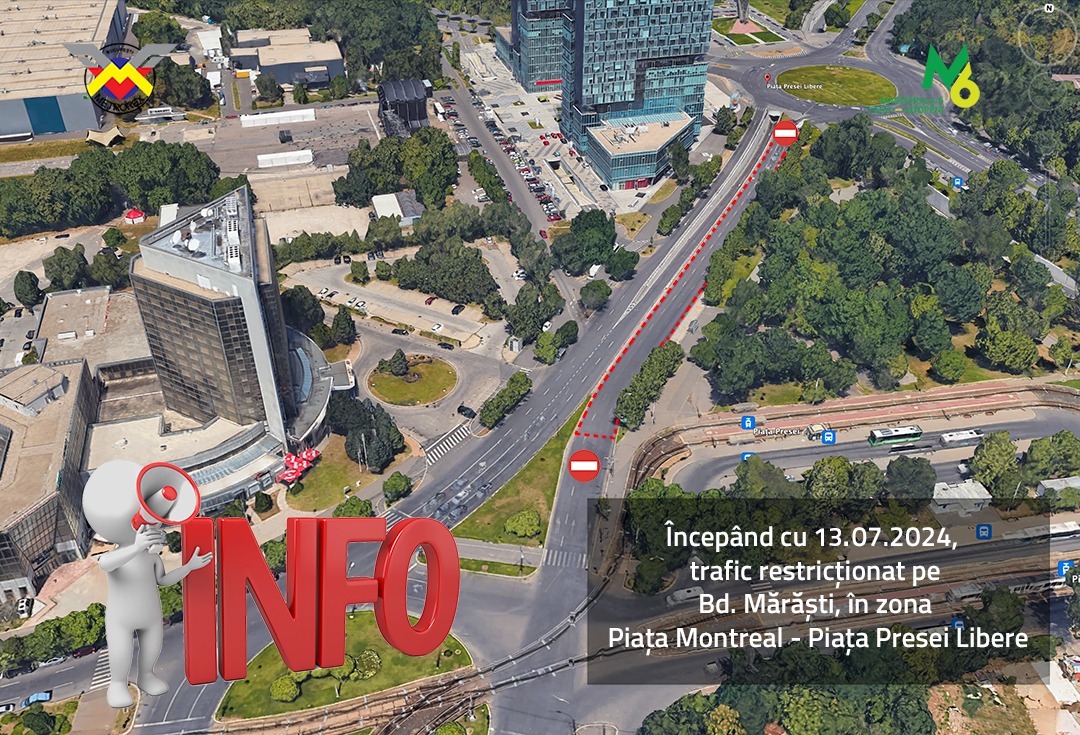 Magistrala 6 de metrou: Metrorex anunță amânarea restricțiilor de circulație în Piața Montreal ...