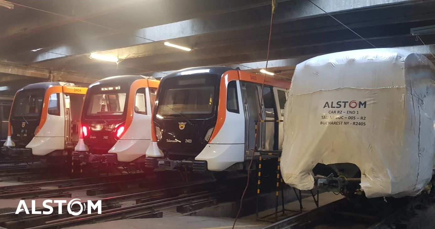 Al cincilea tren de metrou Alstom pentru Magistrala M5 a ajuns în ...