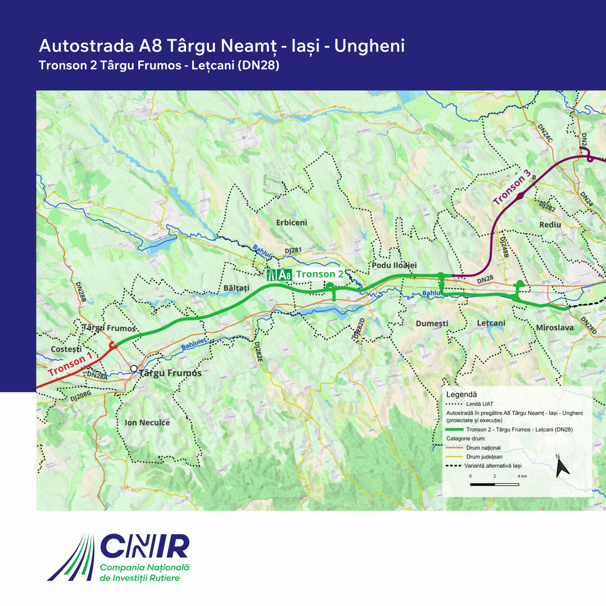 Autostrada Unirii A8: Ofertele pentru tronsonul 2 Târgu Frumos - Lețcani se depun până pe 2 ...