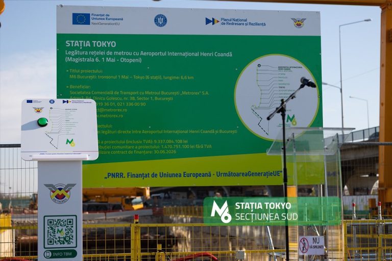 VIDEO Metroul de Otopeni: "Sfânta Maria" a săpat primii 100 de metri la tunelul către stația 1 ...