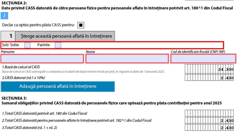 Model de completare a declaraţiei unice ca să asiguraţi la sănătate cu ...