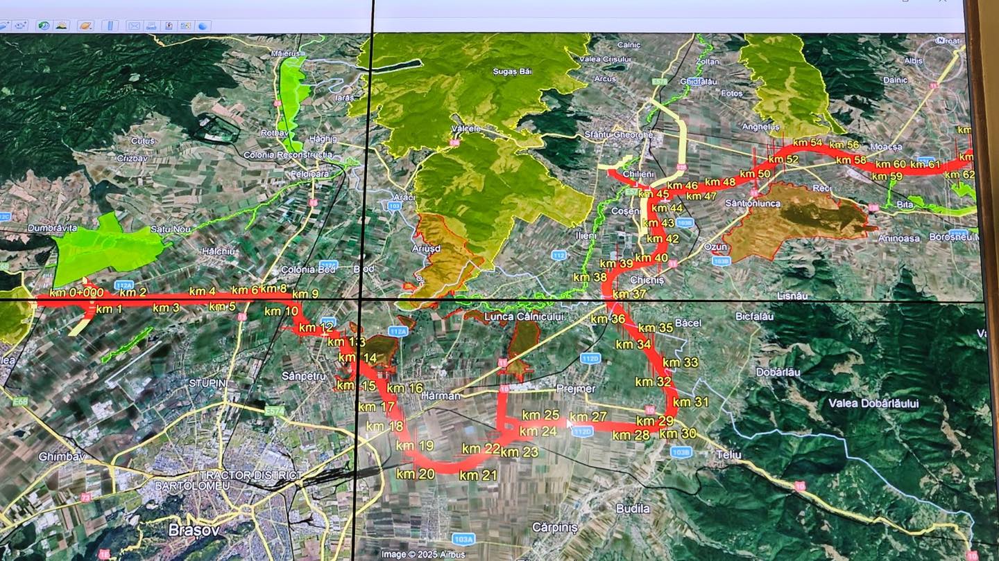 HARTA Traseul actualizat al Autostrăzii A13 Brașov - Bacău: "Puteau face bucla puțin mai mare să ...