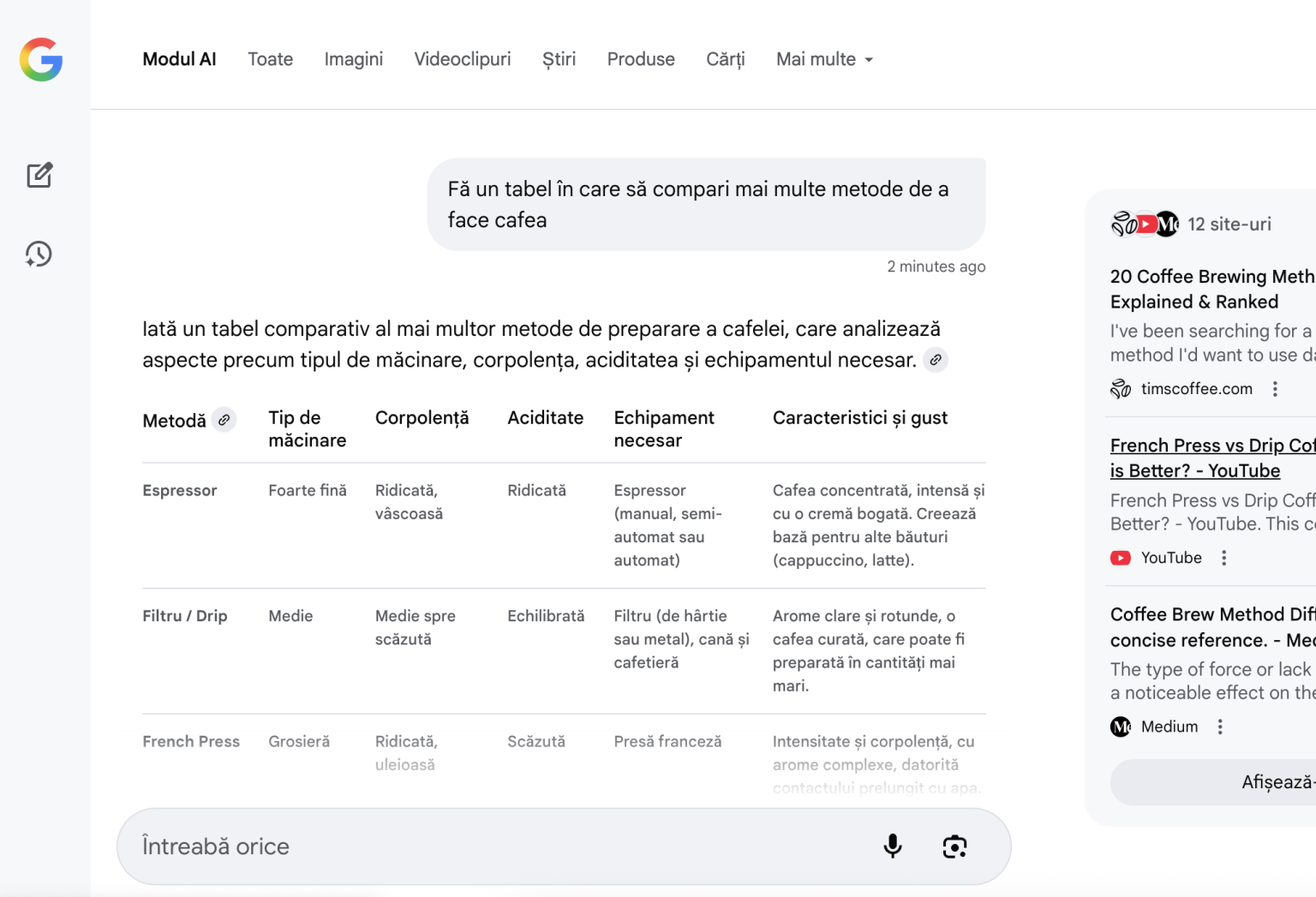 Căutările Google în Modul AI, disponibile în România. Ce înseamnă și ...